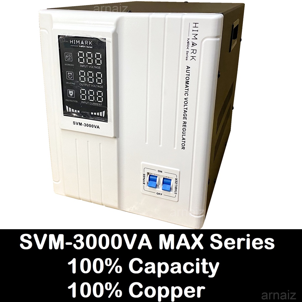 Himark 3000W AVR Automatic Voltage Regulator 3000VA Servo Motor Type ...