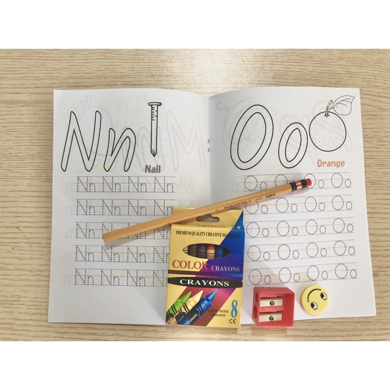 coloring and tracing alphabet book‼️FREE‼️crayon,pencil,sharpener and ...