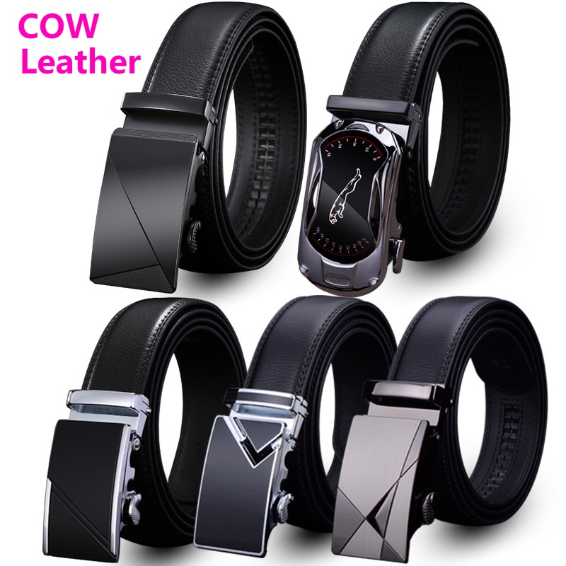 Cow Leather Belt men's high -end leather automatic buckle cowhide ...
