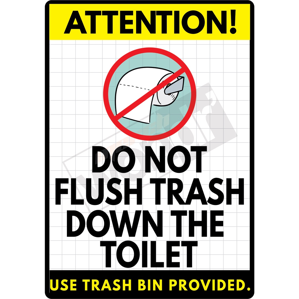 Restroom, Toilet, and Comfort Room Cleanliness and Maintenance Signs ...