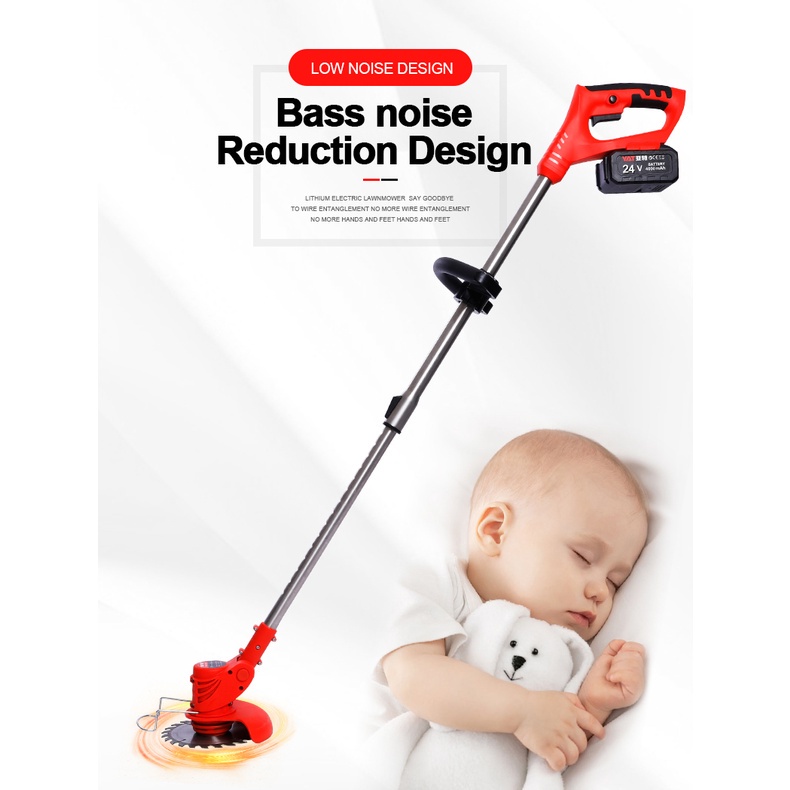 Cordless Lawn Mower Grass Trimmer With 88V Lithium Battery Set Grass ...