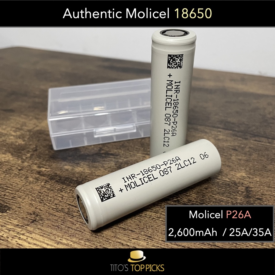 Molicel P26A 18650 2600mah Rechargeable Li-Ion Battery sold by ...