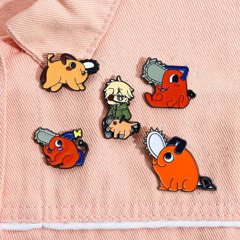 Chainsaw Man Anime Power Denji Enamel Pins Badges Cartoon Brooches ...