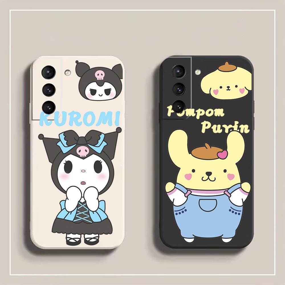 Cute Kuromi Sanrio My Melody Pompom Purin Anime Liquid Silicone Phone ...