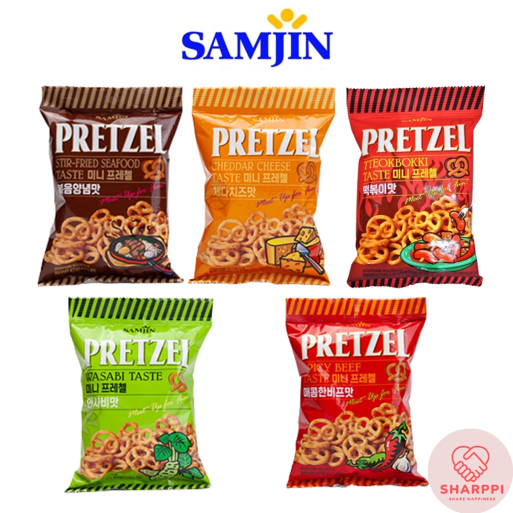 Korean Snacks Samjin Mini Pretzel 85g Collection /Stir Fried Seafood ...