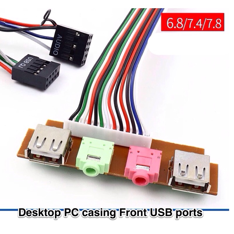 desktop PC front panel USB audio ports replacement | Shopee Philippines