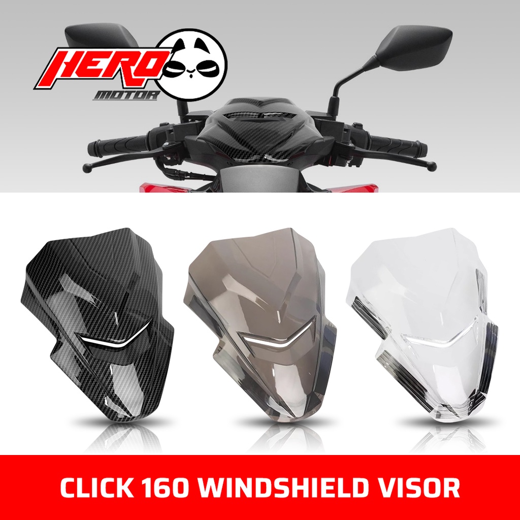 Honda Click 160 Visor Windshield 6D Carbon From Thailand | Shopee ...