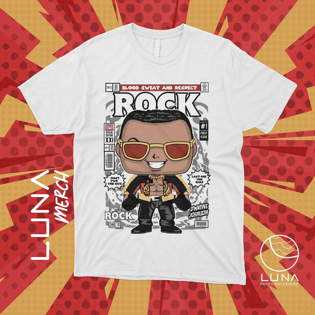 Pop Art- WWE Dwayne Johnson "The Rock" Funko pop Chibi Shirt for kids ...