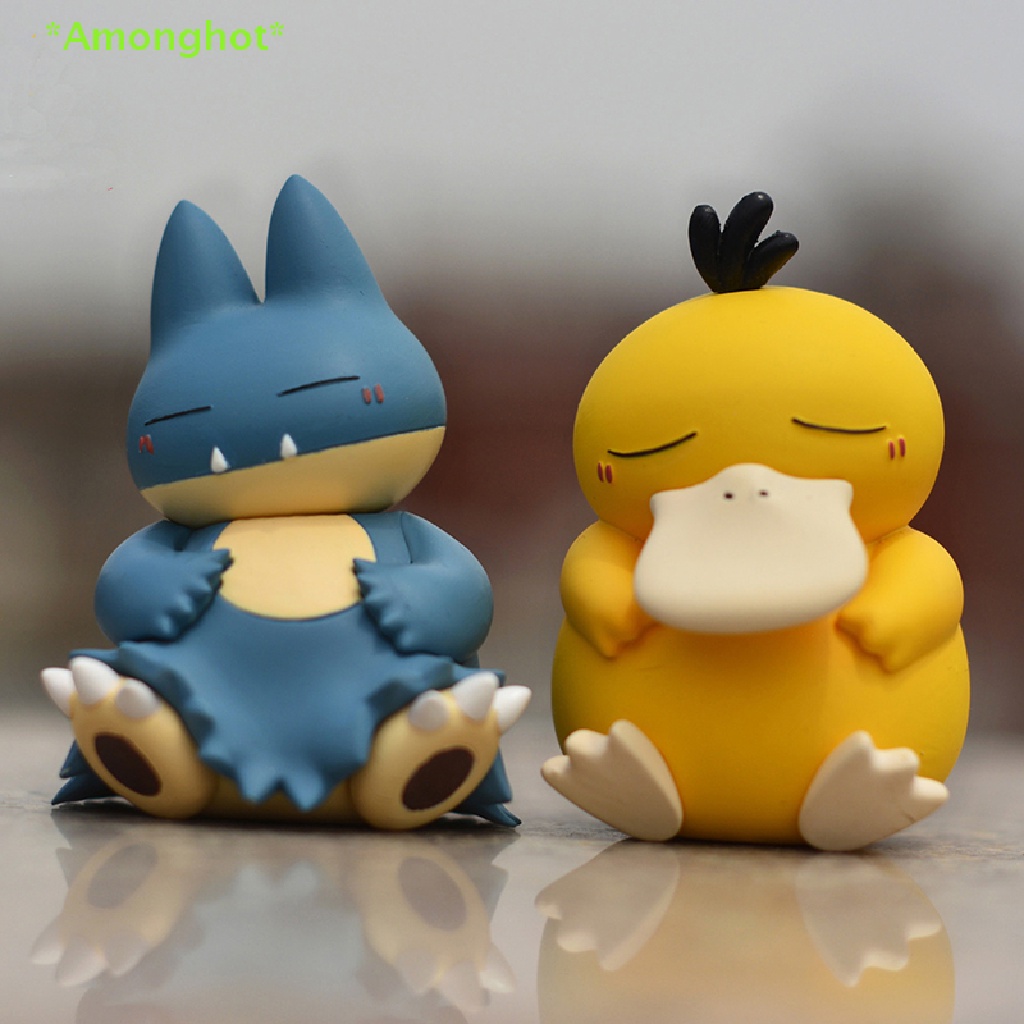 Amonghot> 1Pc Pokemon Psyduck Bulbasaur Snorlax Anime Figure Kawaii ...