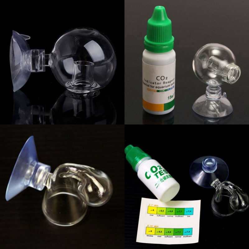 Aquarium fishpond Fish Tank Carbon Dioxide CO2 Monitor Glass Drop Ball ...
