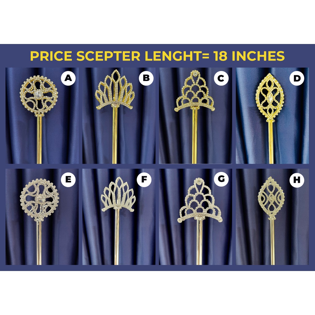 PRINCE SCEPTER SILVER AND GOLD WITH DIAMONDS | Shopee Philippines