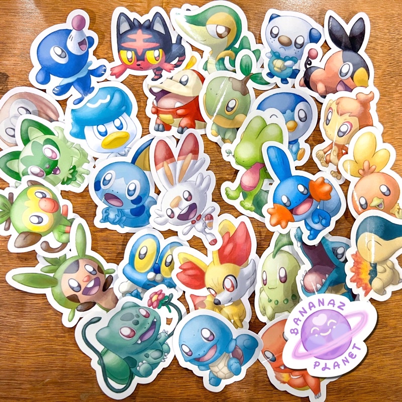 Mini Cute Pokémon Stickers | Die Cut, Vinyl Laminated, Waterproof | by ...
