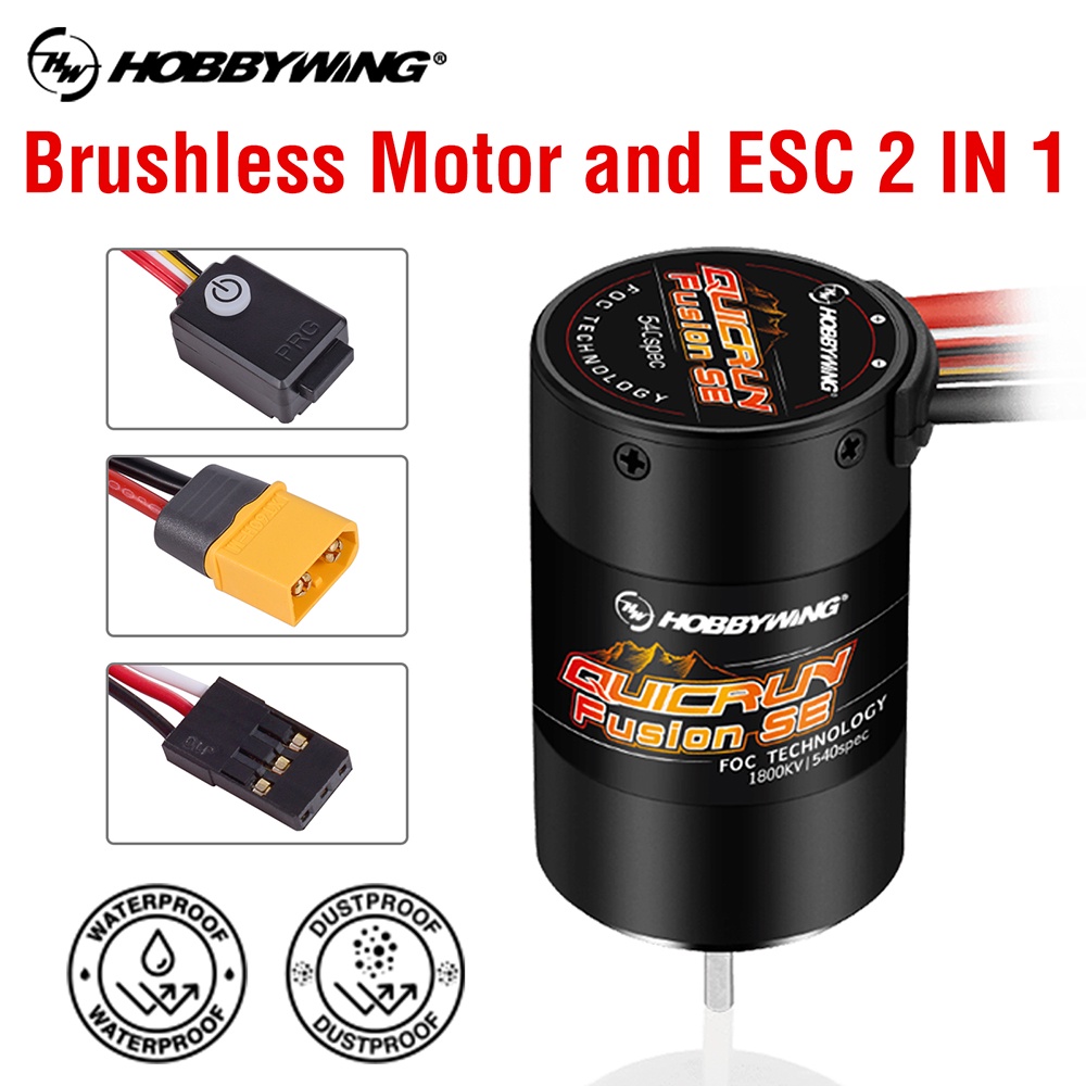 Hobbywing Fusion SE 1/10 Brushless Motor and ESC 40A Sensored Motor ...