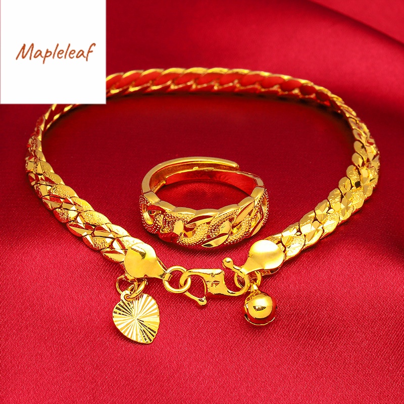 Original 18K Saudi gold pawnable Fashion Vietnam Sand Gold fried dough ...