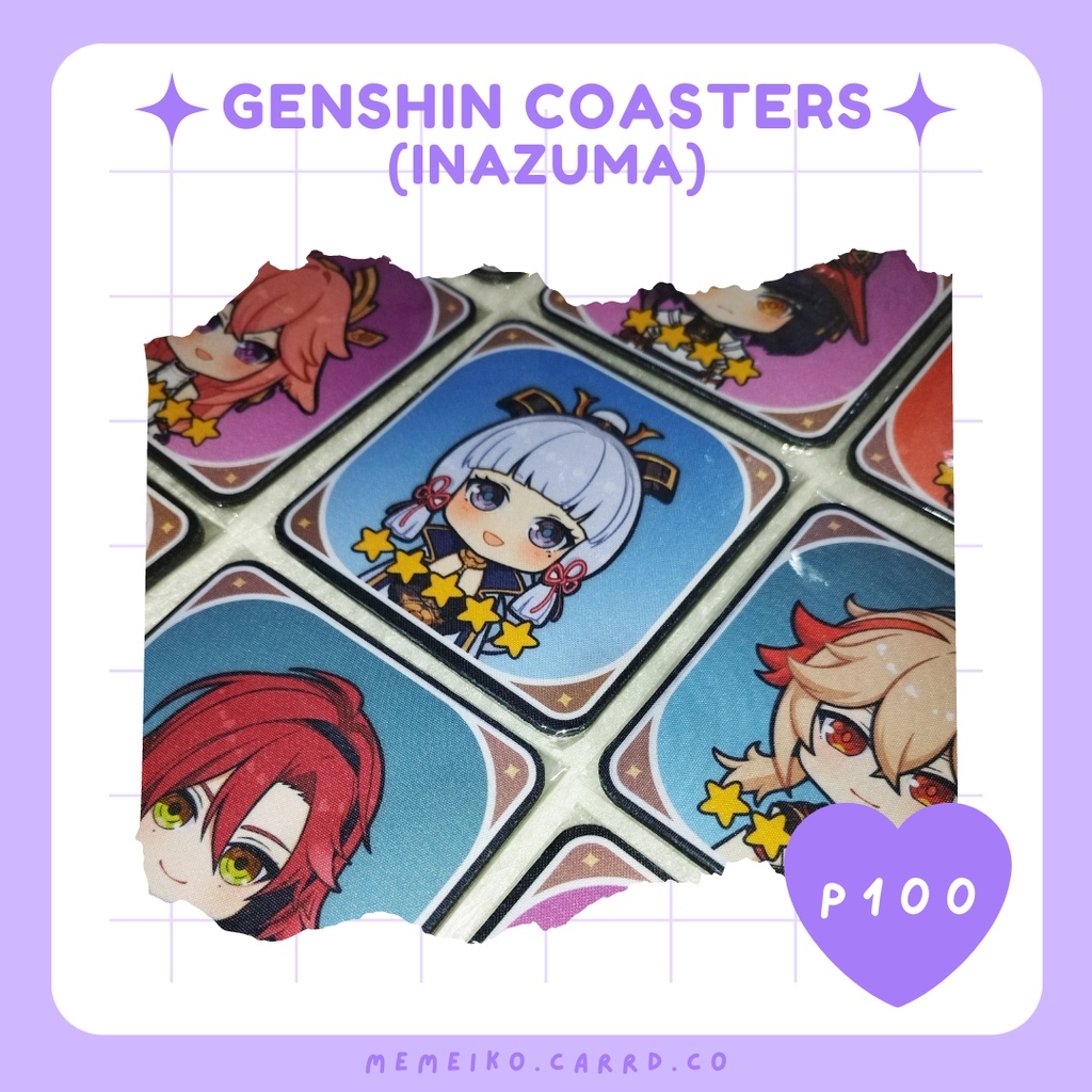 Genshin Impact Character Coaster (Inazuma) | Shopee Philippines