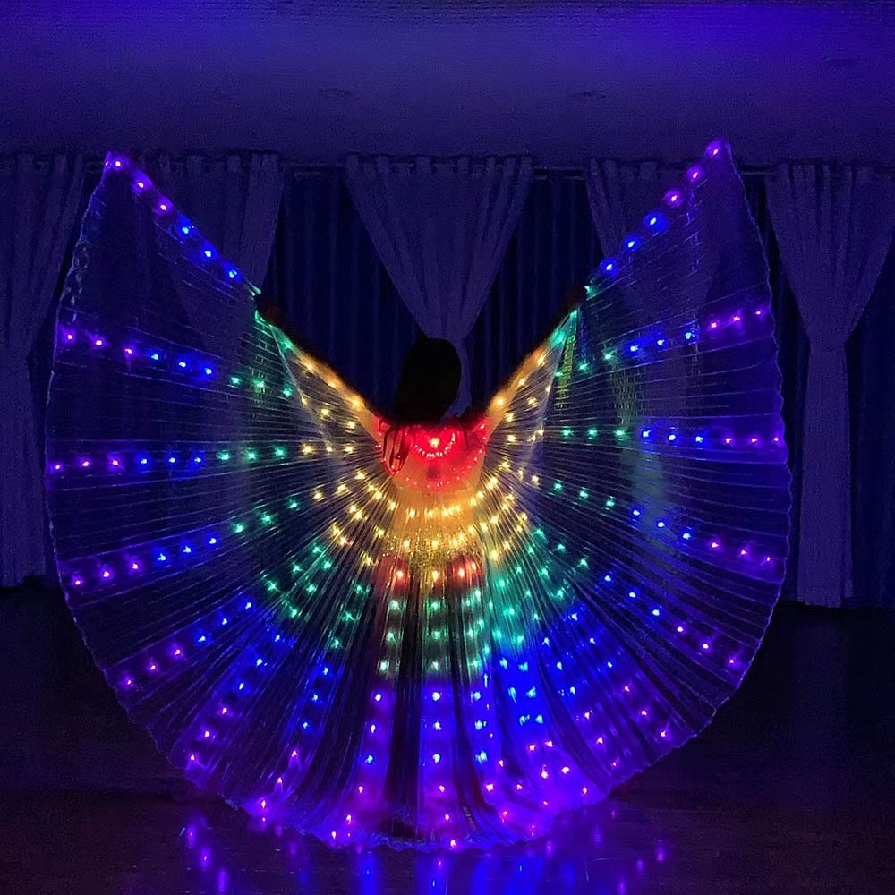 LED Light Up Butterfly Wings Five Color Belly Dance Wings Led Wings ...