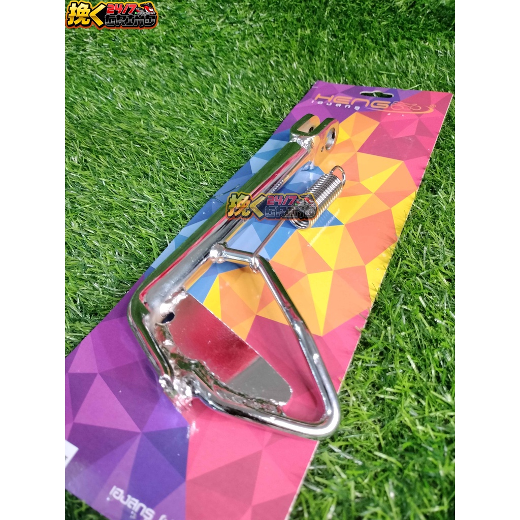 HENG ORIGINAL SIDE STAND 14s WITH SPRING WHITE FOR AEROX / CLICK ...