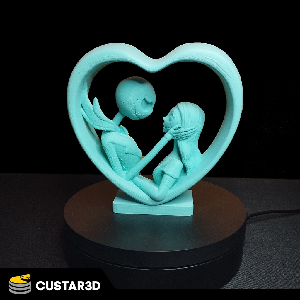 Jack and Sally Heart Standee 3D Printed | Shopee Philippines