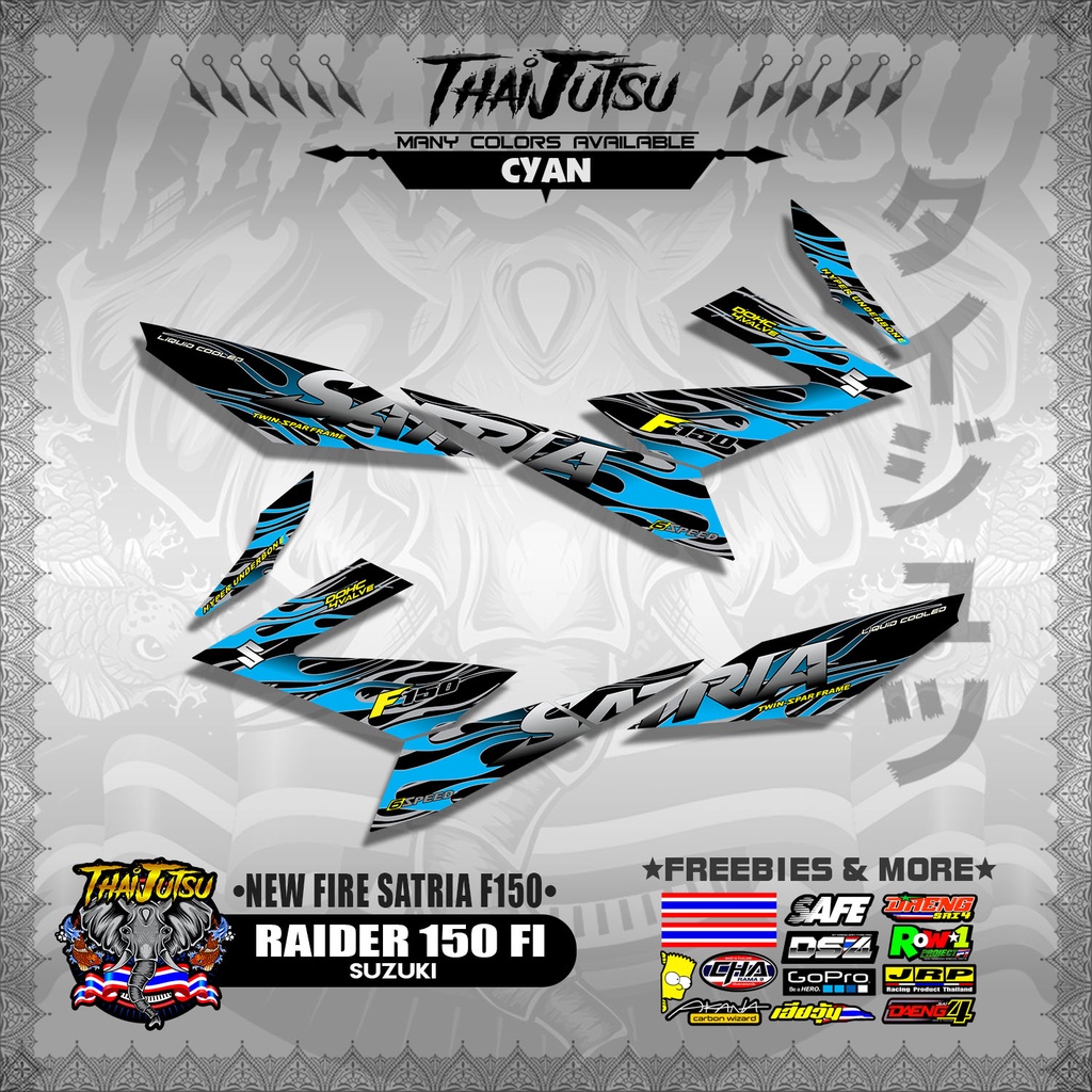 Suzuki Raider 150 Fi Decals ( New Fire Satria F150 )【ThaijutsuStickers ...
