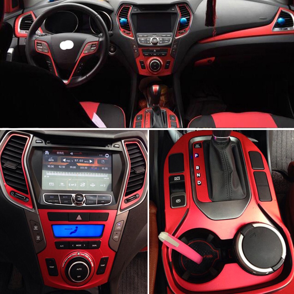 For Hyundai Santa Fe IX45 2013-2018 Car-Styling 3D/5D Carbon Fiber Car ...