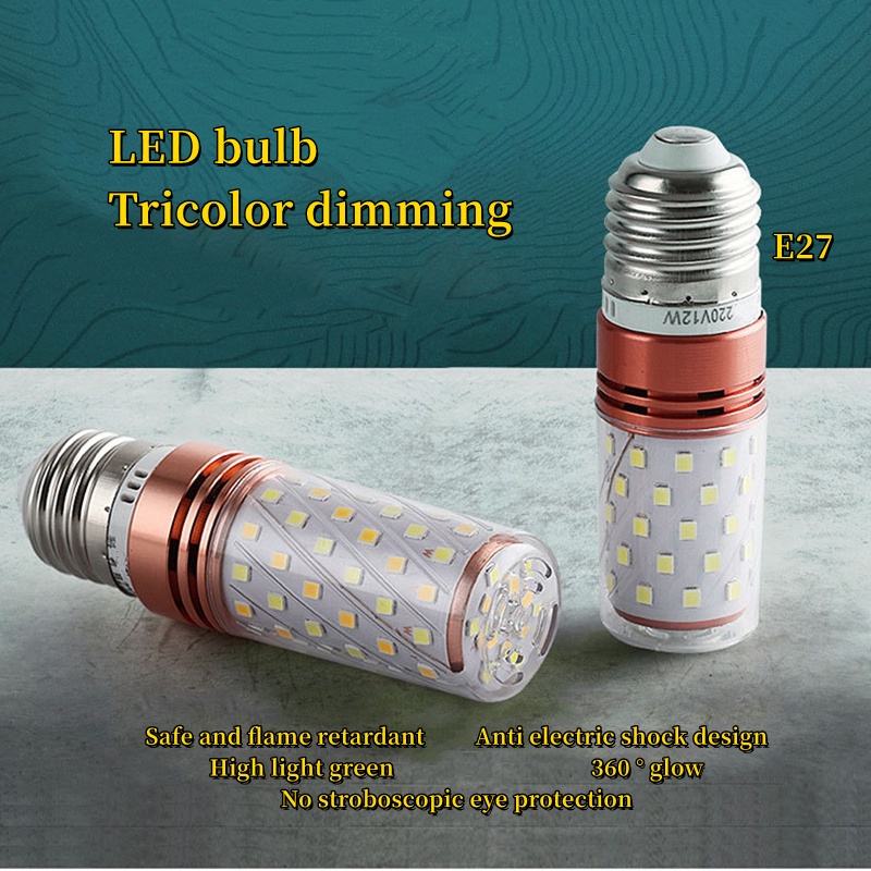 Tricolor LED Bulb E27 Electric Shock Proof Constant Current No ...