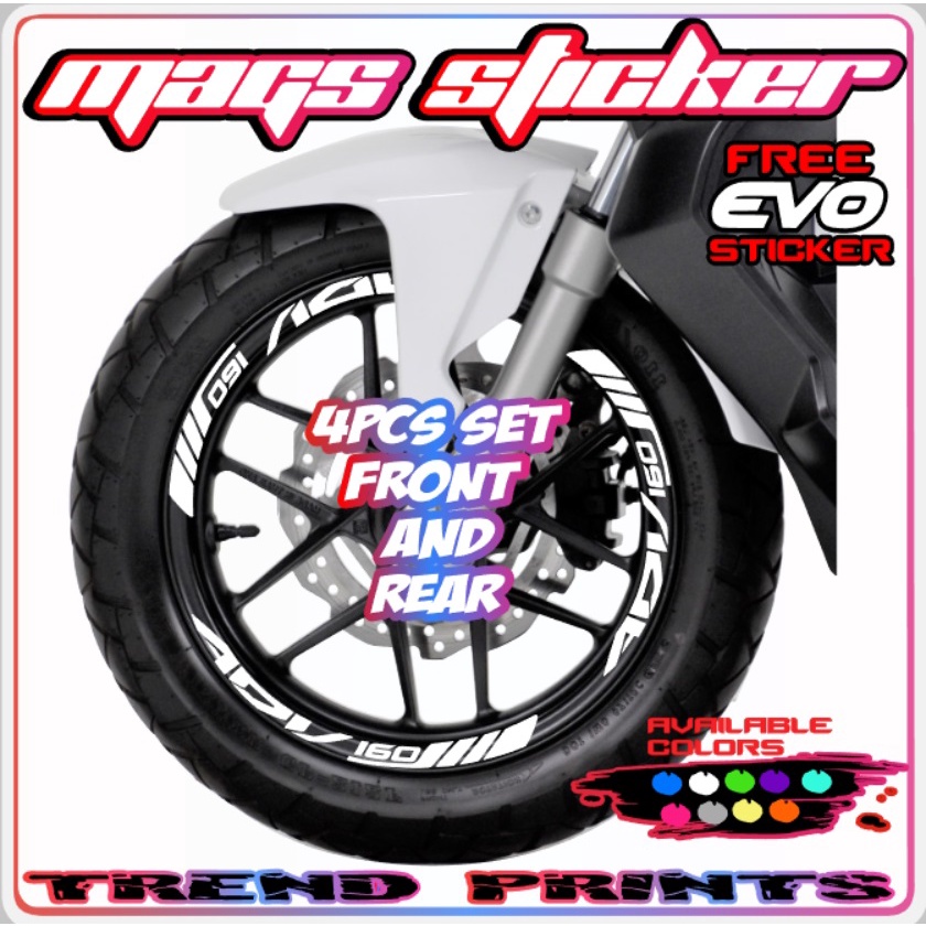 Adv 160 mags sticker 4pcs set front and rear sticker complete set ...