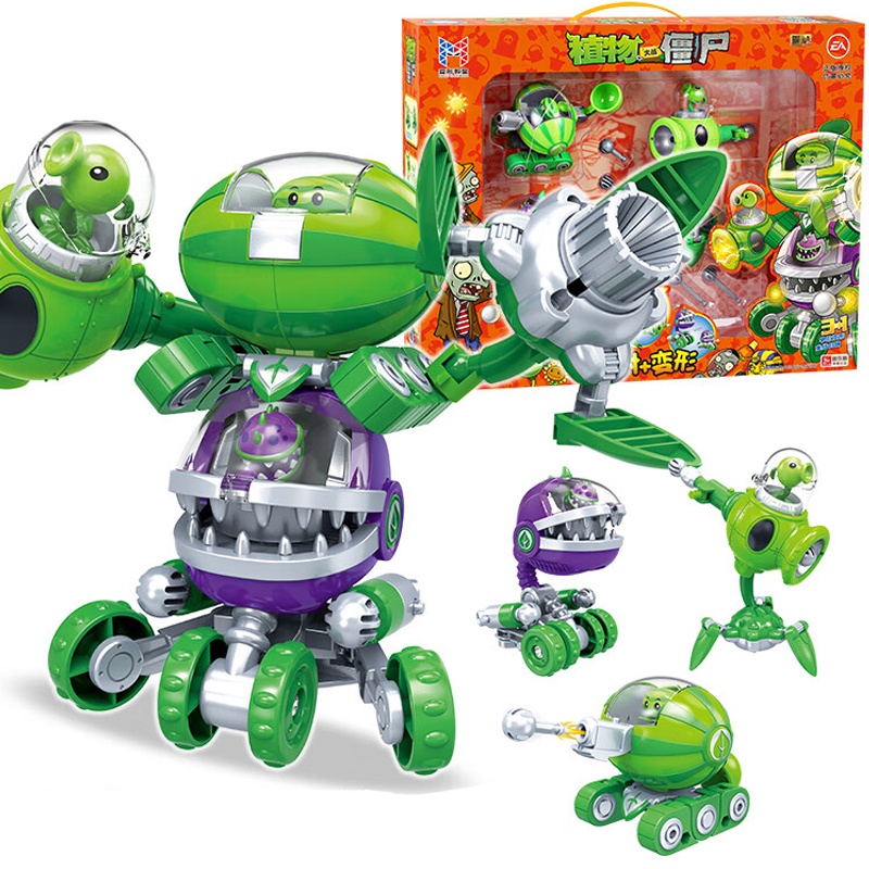 Plants vs zombies toy set assembly deformation plants zombies action ...