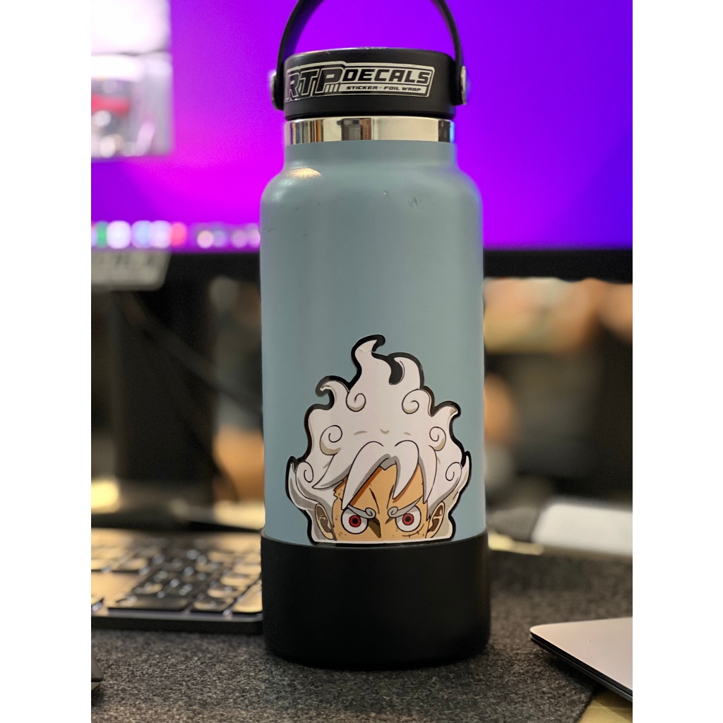 Aquaflask Hydroflash Once Piece Luffy Gear 5 Sticker Decals | Shopee ...
