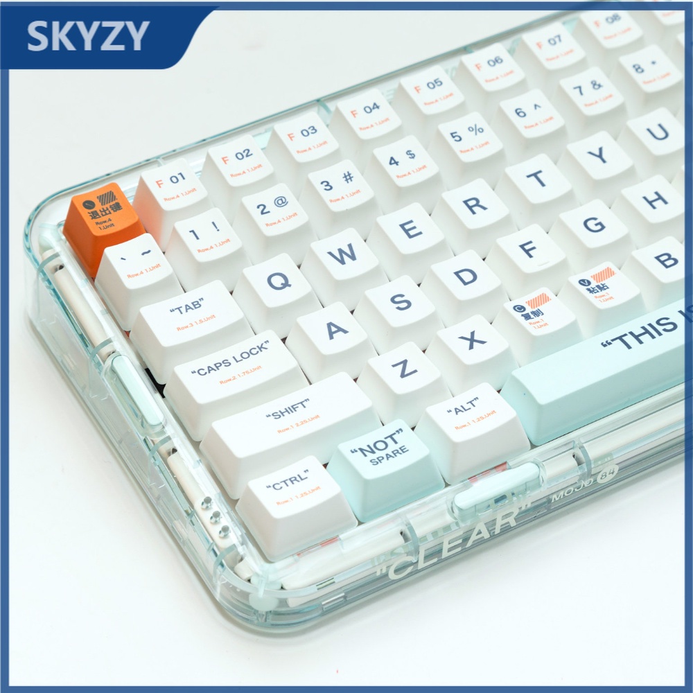135 Keys Plastic Keycaps OEM Profile Retro Style PBT Dye Sub Mechanical ...