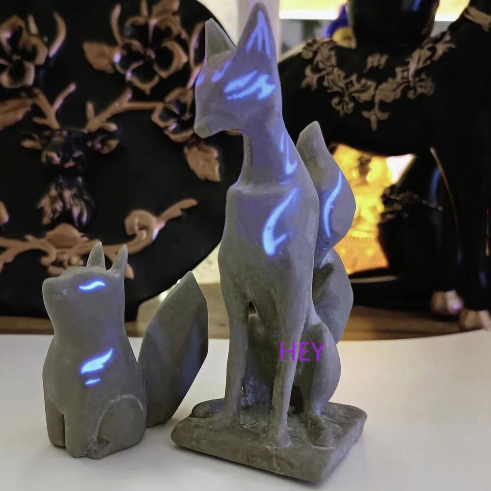 Genshin Impact Cosplay Luminous Glowing Kitsune Inazuma Fox Sculpture ...