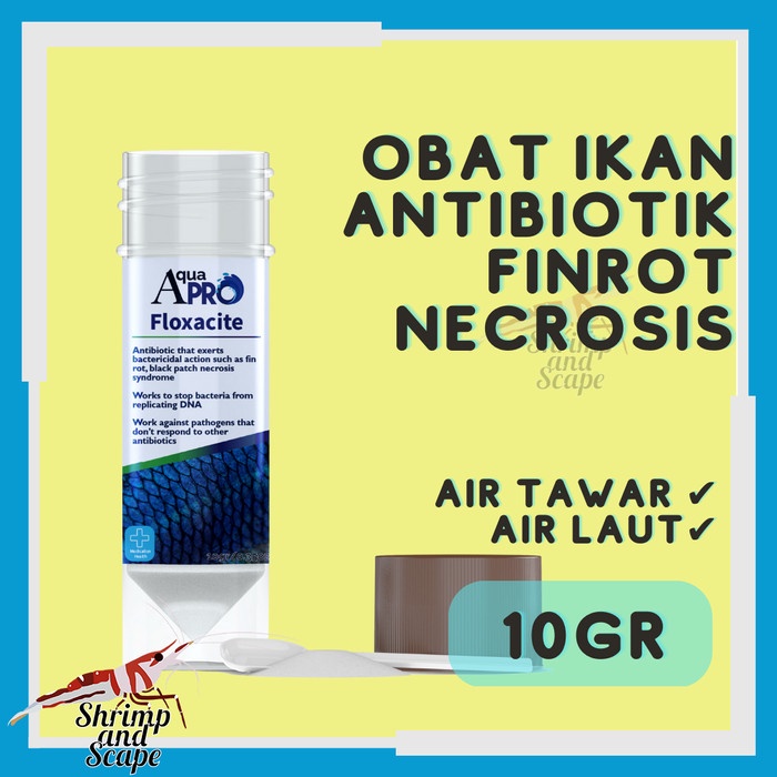 Aquapro Floxacite Finrot Necrosis Antibiotic Anti-Bacterial Fin Rot ...