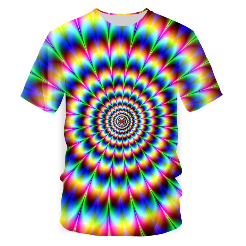 3d Printed Colorful Trippy Summer Top Fashion Clothes Hip Hop Printed ...