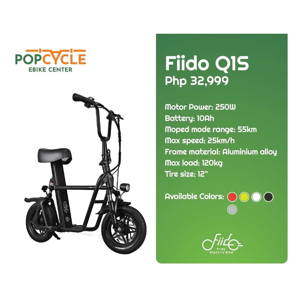 Fiido Q1S Folding Electric Scooter | Shopee Philippines