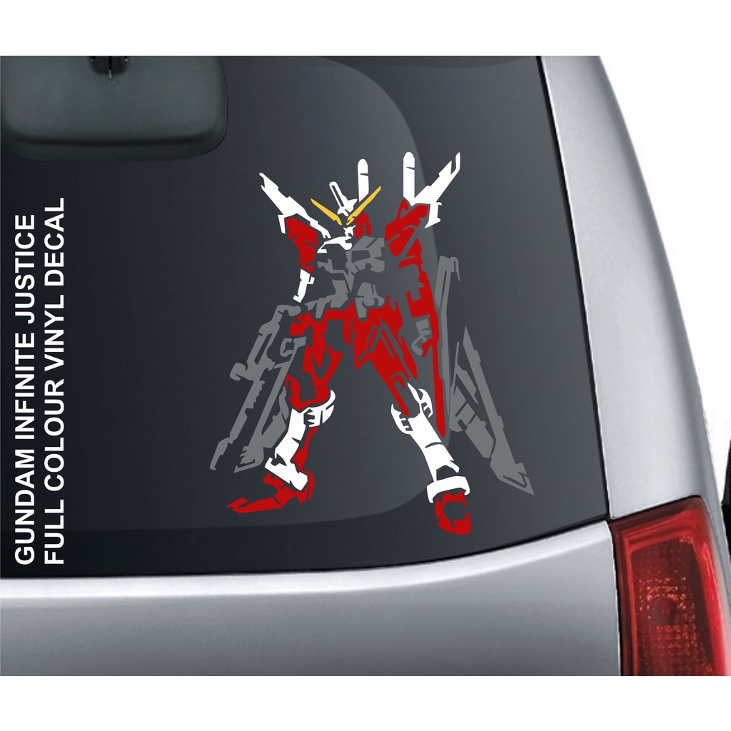 Sticker Cutting Gundam Infinite Justice Motorcycle Silhouette | Shopee ...
