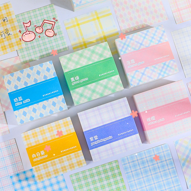 200 Pcs Grid Note Paper Ins Message Sticker Thickened DIY Manual ...