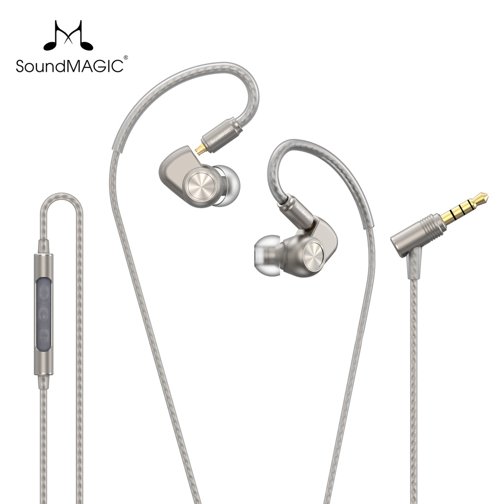 SoundMAGIC E90C Wired Earphones with Microphone Coaxial Dual Driver in ...