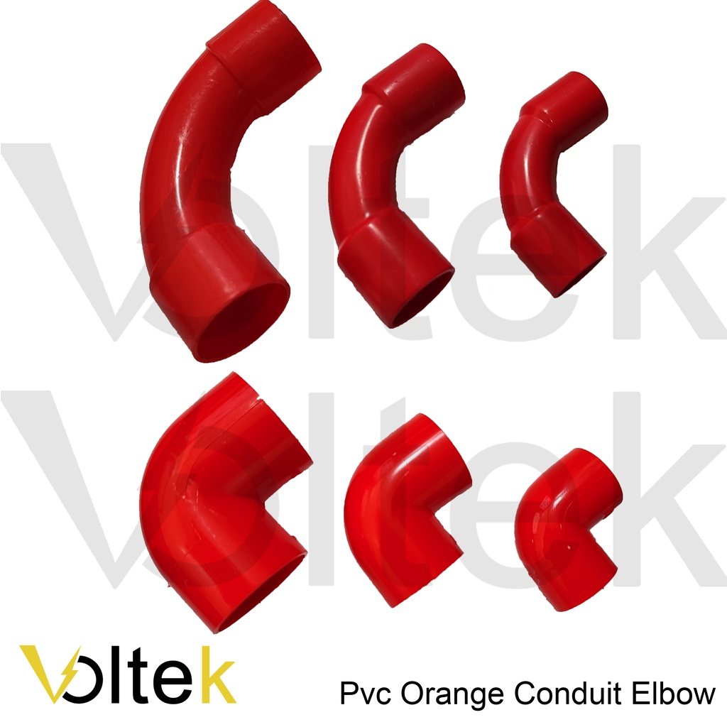 PVC conduit elbow orange for electrical pipe heavy duty short and mini ...