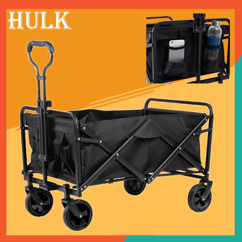 Foldable Portable Wagon Trolley Outdoor Utility Carts Folding Beach ...