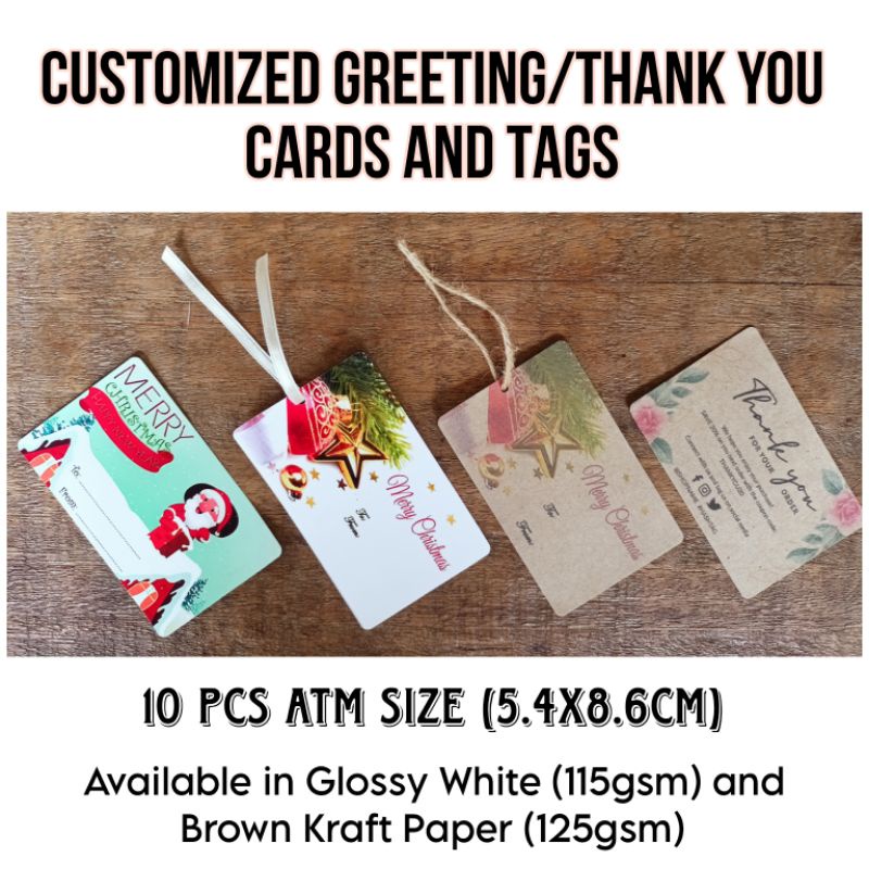 Customized Thank You/Greetings Card 10pcs | Shopee Philippines