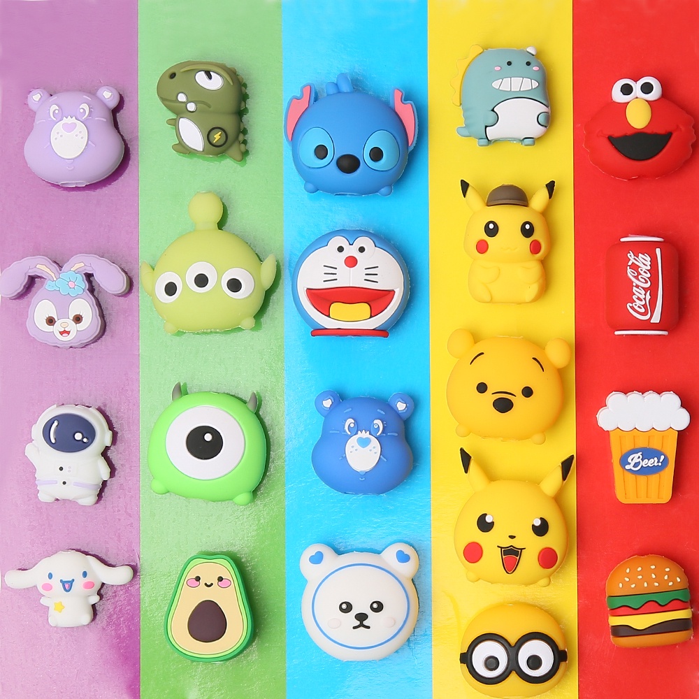 Cartoon Charger Cable Protector Silicone Cable Winder Cable Bite for Android Type-c Charging ...