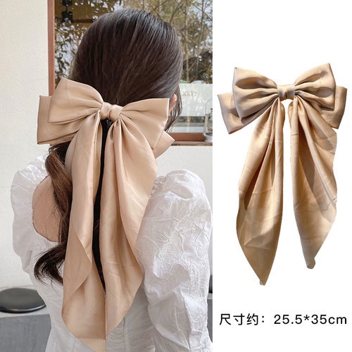 Long Bow Hair Clip Big Ribbon Hair Pin Elegant Fashion Hair Accessory ...