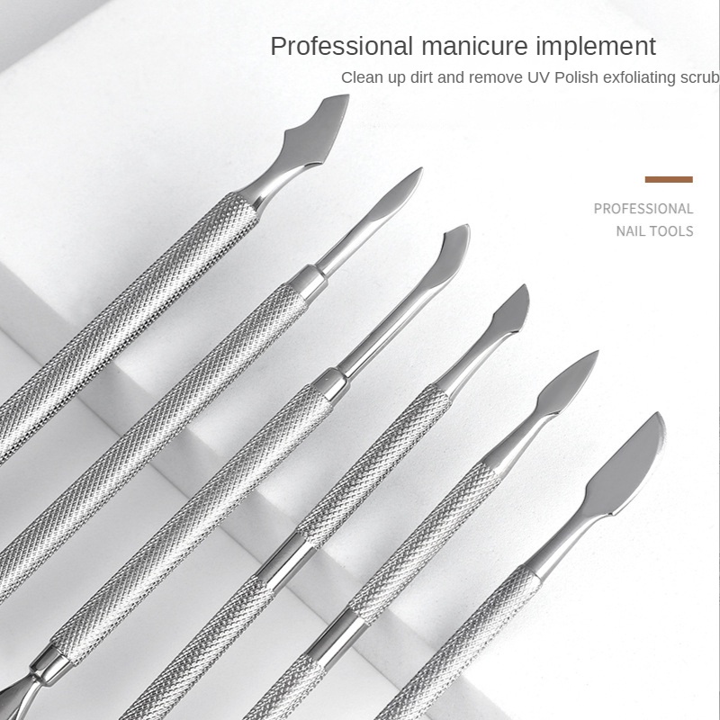 Manicure Steel Push Dead Skin Stainless Double-Headed Nail Remover ...