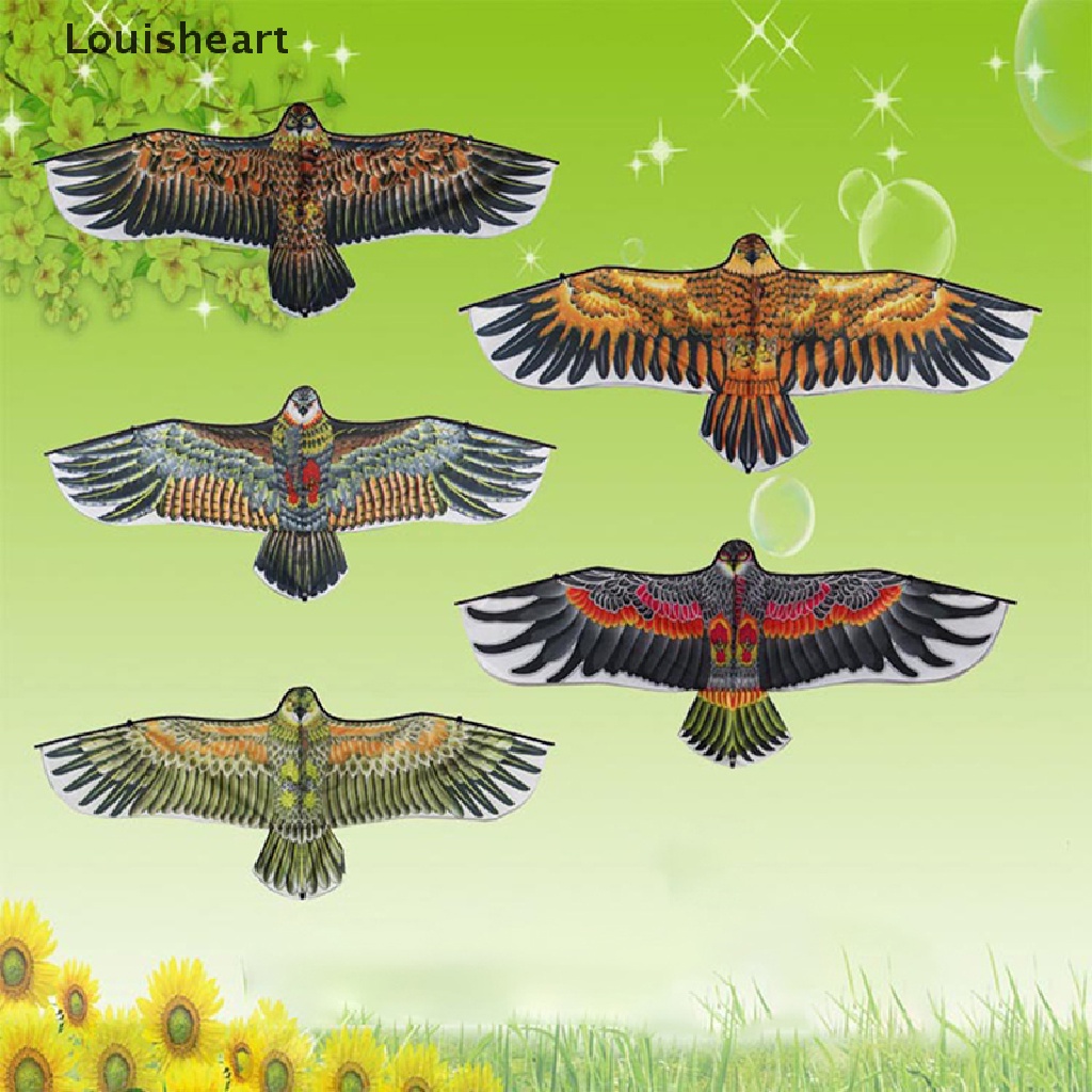 LHPH 1.1m Eagle Kite With 30 Meter Kite Line Children Flying Bird Kites ...