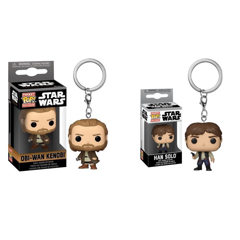 Funko pop star wars han solo obi-wan keychain | Shopee Philippines