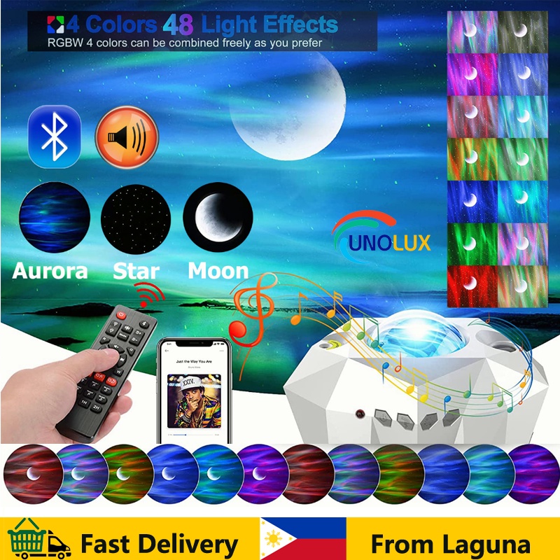 UNOLUX Aurora Light Star Lights Aurora Galaxy Moon Projector with ...