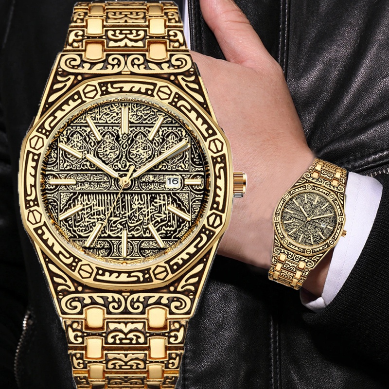 Classic Watches Quartz Wristwatch Octagon Male Calendar Fashion ...