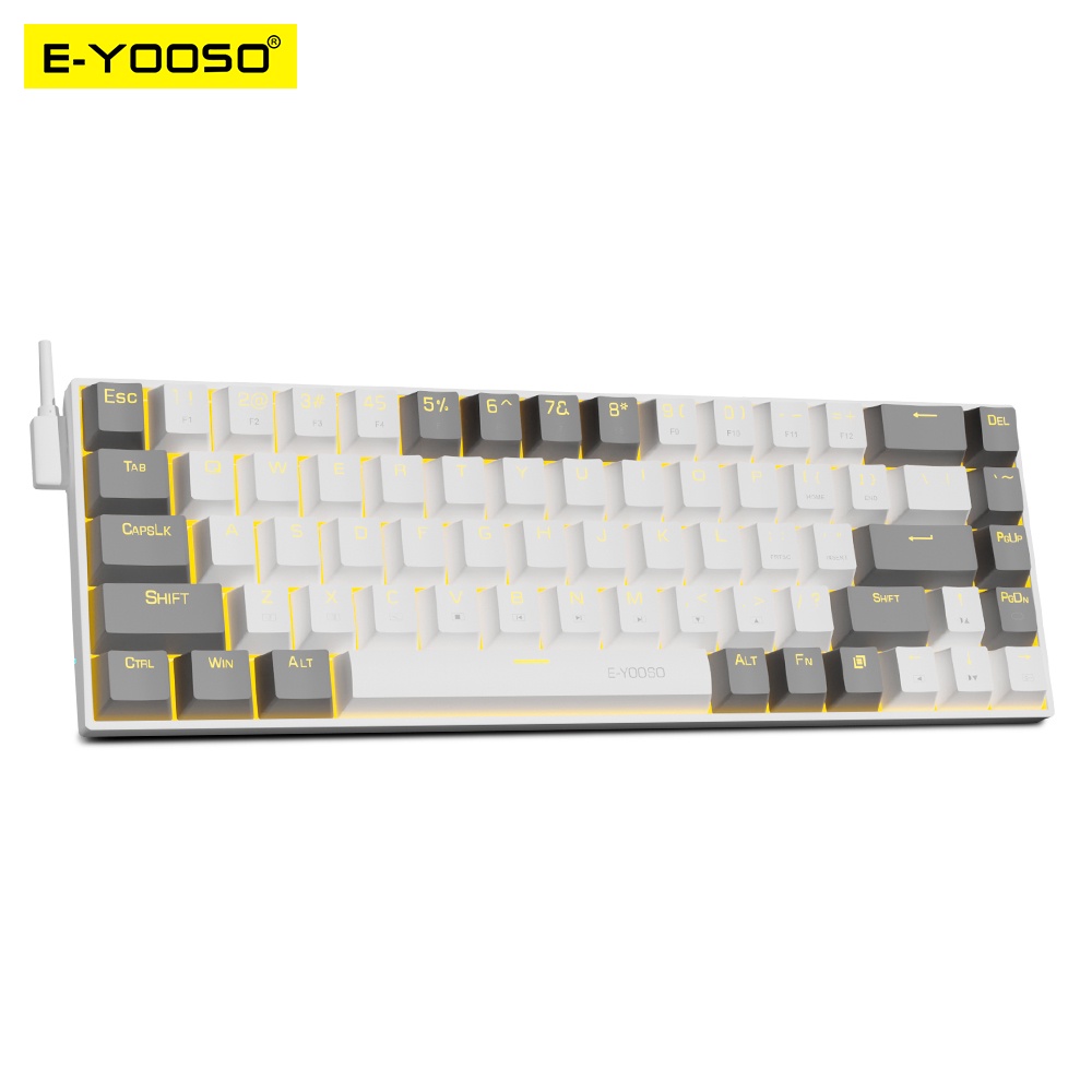E-YOOSO Z686 USB 60% Mini Mechanical Gaming Keyboard Blue Red Switch 68 ...