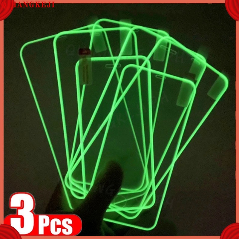 1-3Pcs Luminous Protective Glass for OPPO A15 A15S A16 A16K A17 A17K ...
