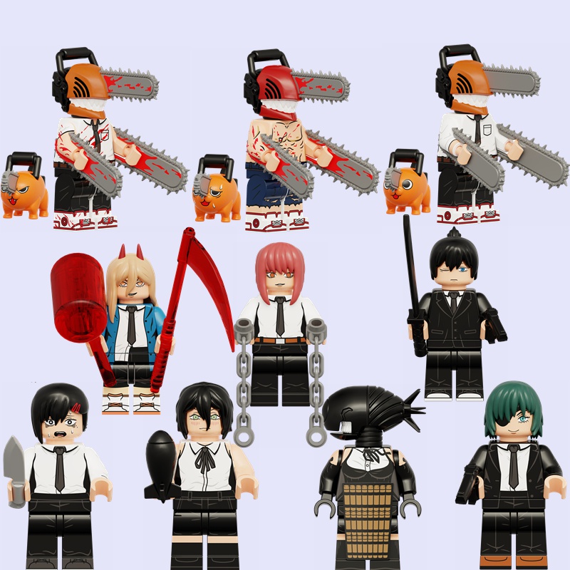 Denji Makima Himeno Chainsaw Man Building Blocks Toys For Children ...