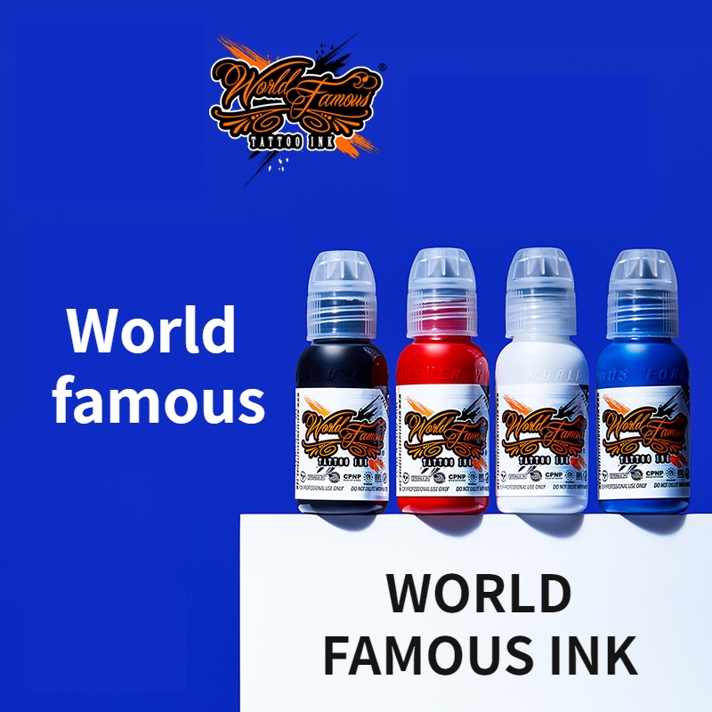 Tattoo WORLD FAMOUS INK Tattoo Color Red Blue Green and Purple Color ...